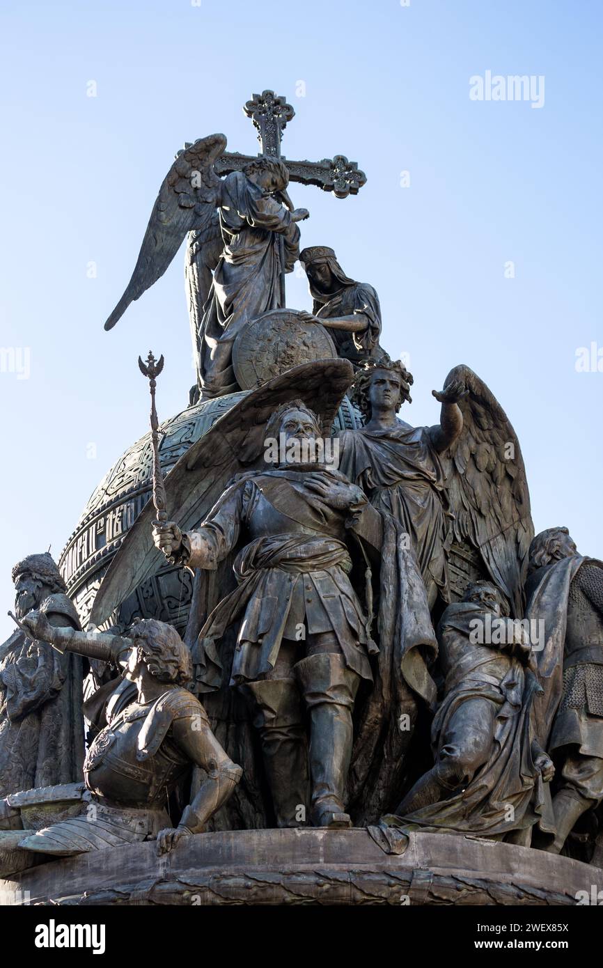 Monument to the Millennium of Russia, erected in 1862 on the territory of the Kremlin of Veliky ...