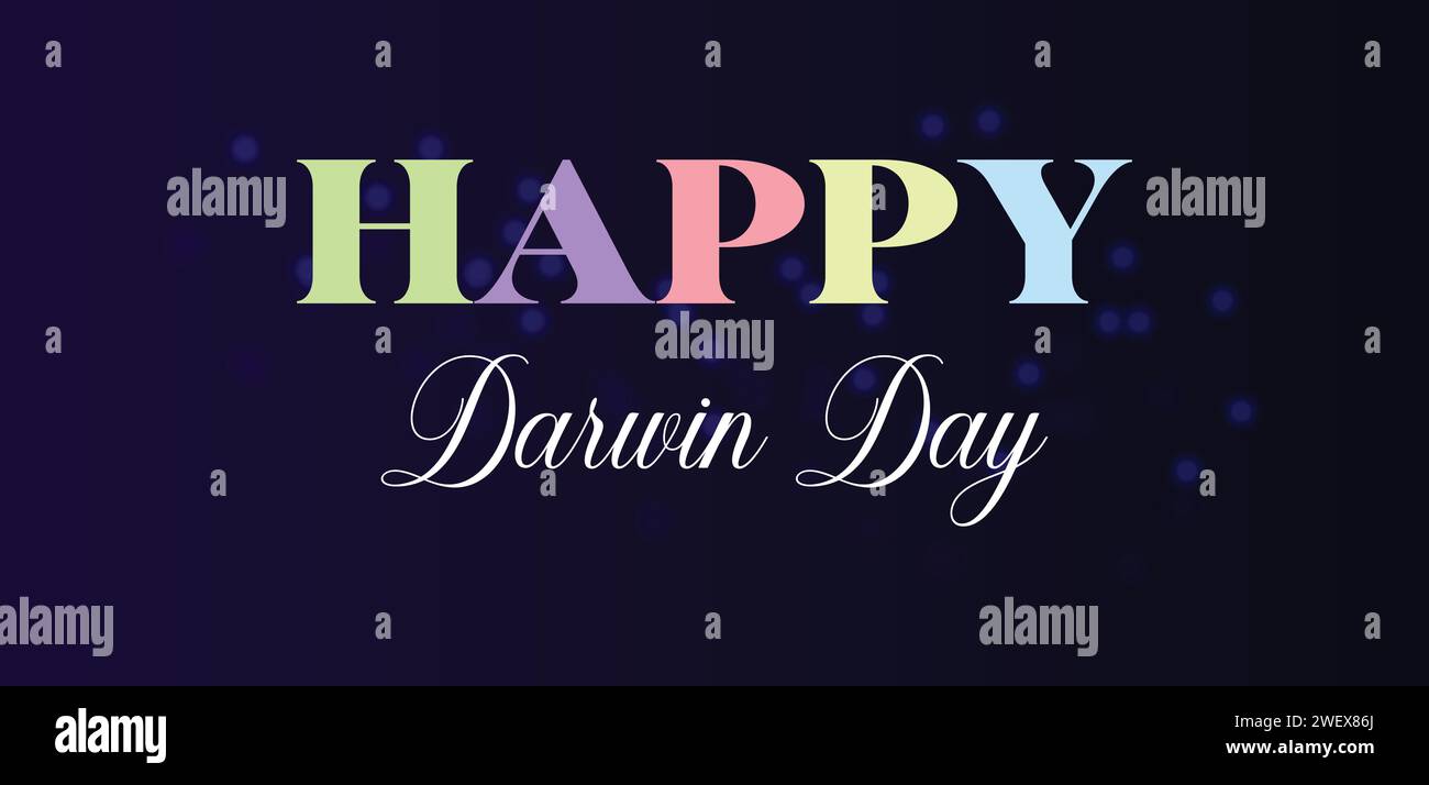 Happy Darwin Day text illustration design Stock Vector Image & Art - Alamy