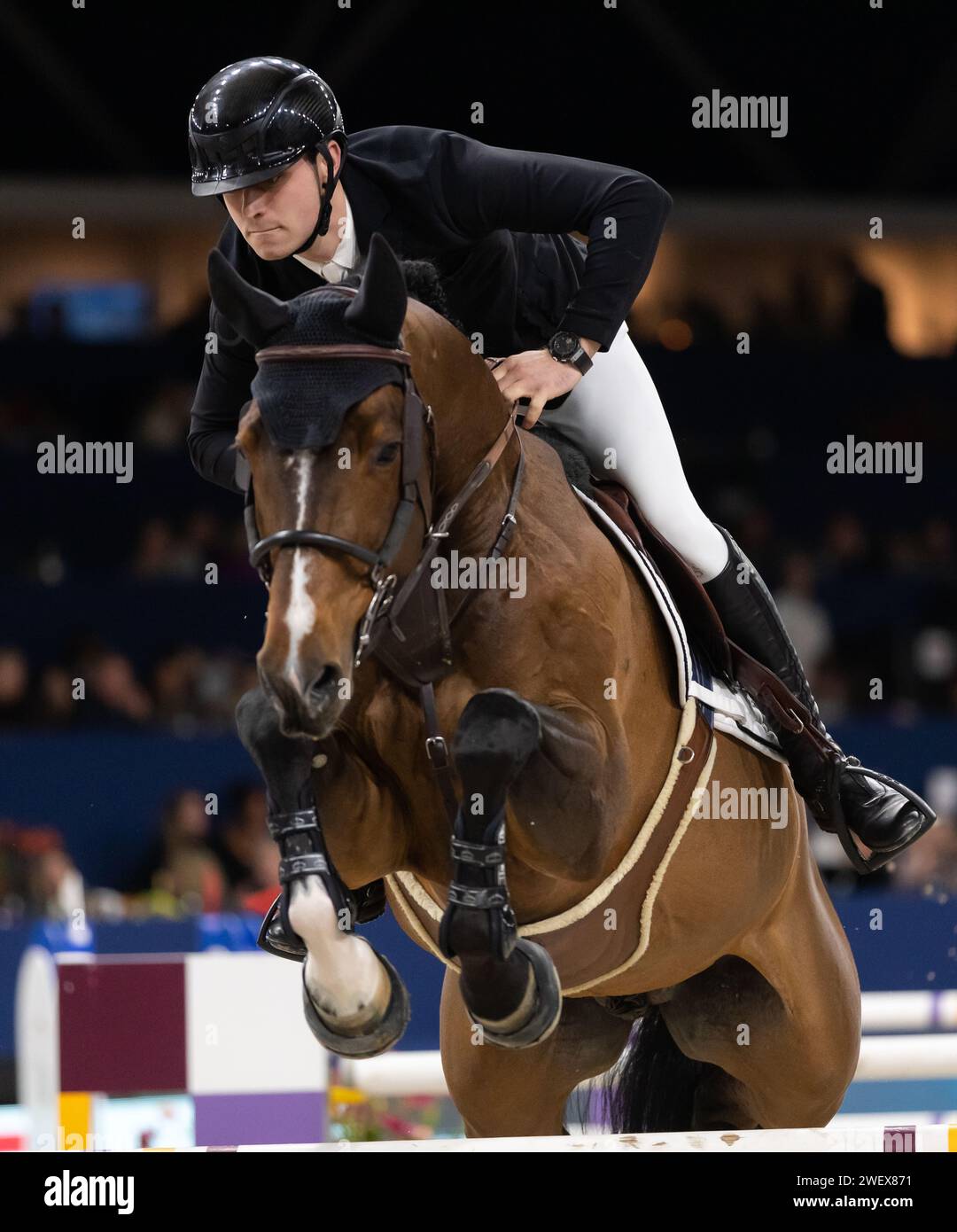 Amsterdam, Netherlands - January 26, 2024. Dominik Juffinger from ...