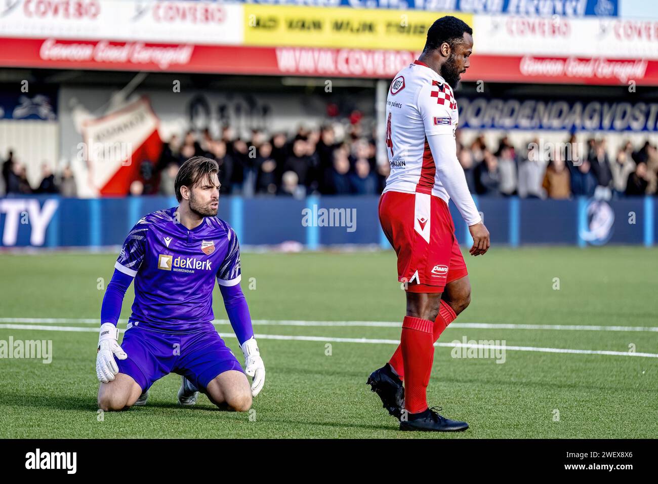 WERKENDAM, Netherlands. 27th Jan, 2024. football, Stadium de Zwaaier ...