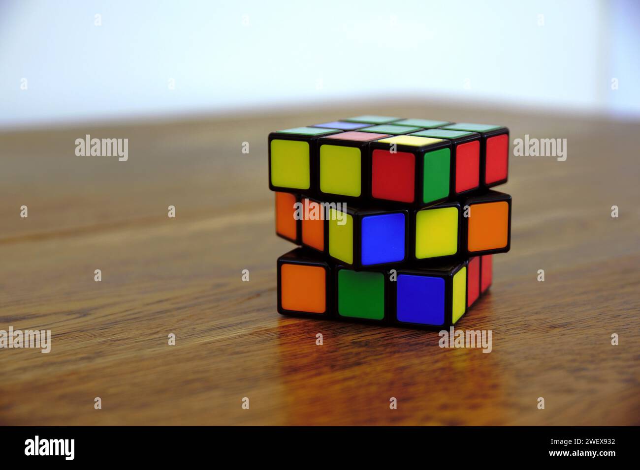 The Rubik's Cube is a 3-D combination puzzle. Very popular Stock Photo ...