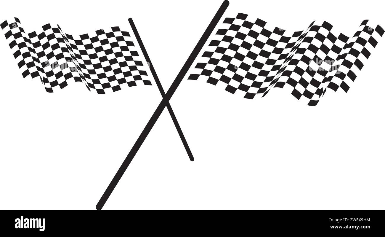 Race flag icon, simple design illustration vector Stock Vector Image ...