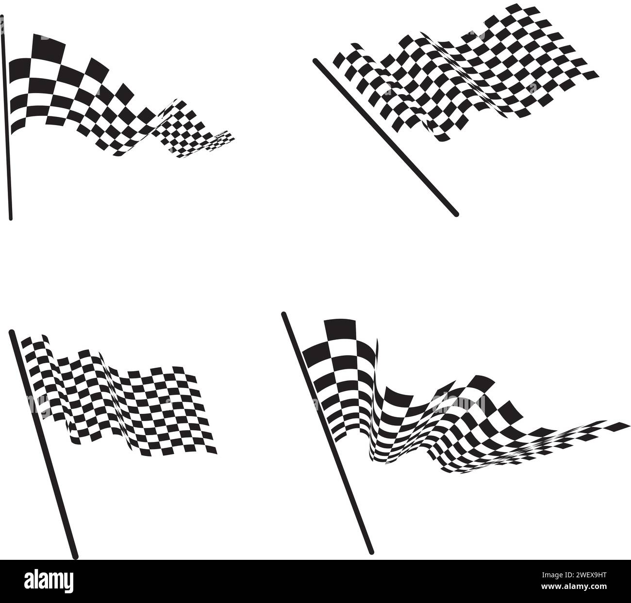 Race flag icon, simple design illustration vector Stock Vector Image ...