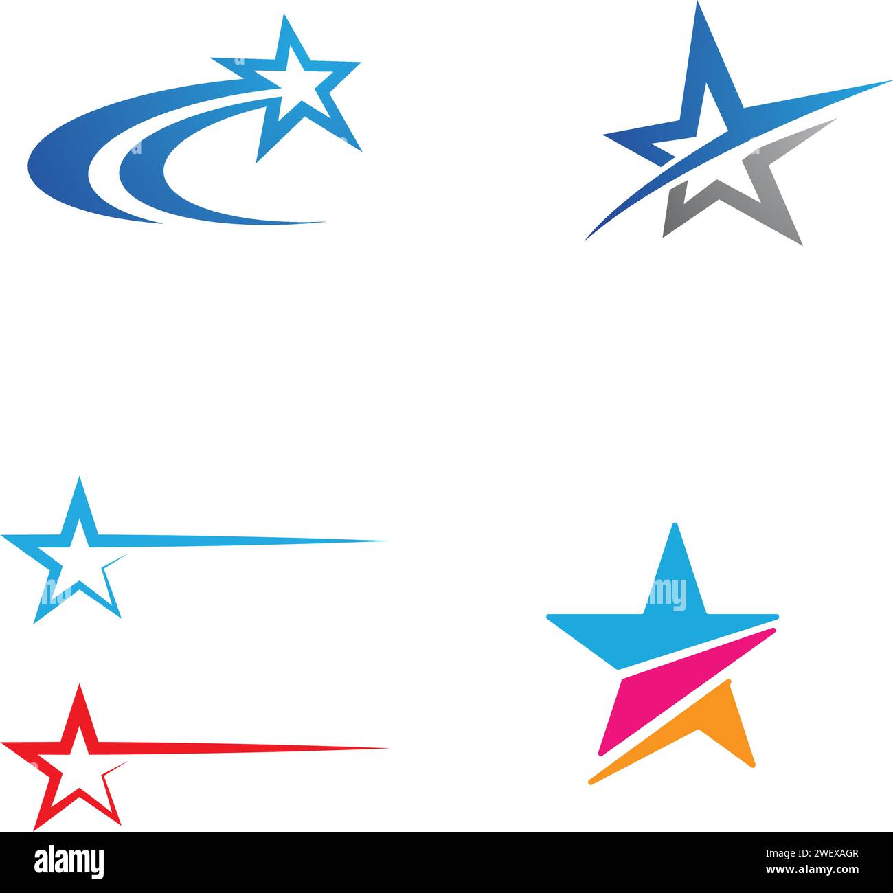 Night Star Logo Geometric Eagle Star Logo | Scalebranding