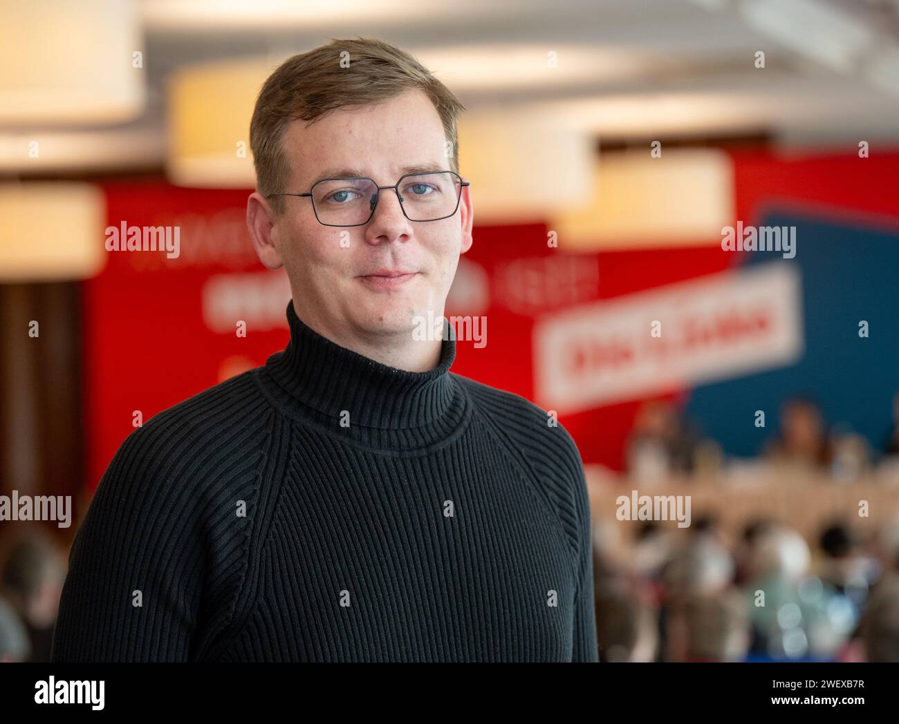Templin, Germany. 27th Jan, 2024. Sebastian Walter, state chairman of ...