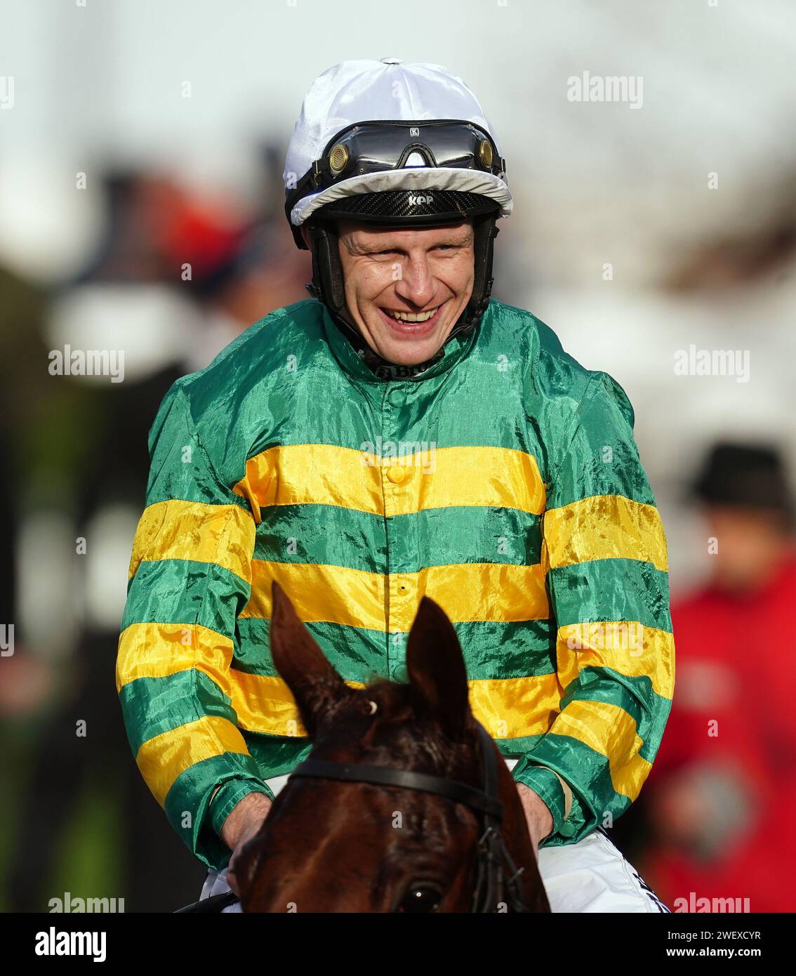 Jockey Paul Townend after winning the Paddy Power Cotswold Chase with ...