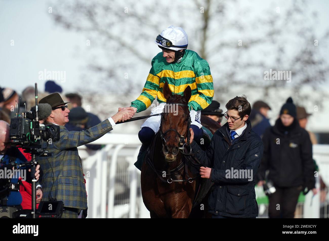 Jockey Paul Townend after winning the Paddy Power Cotswold Chase with ...