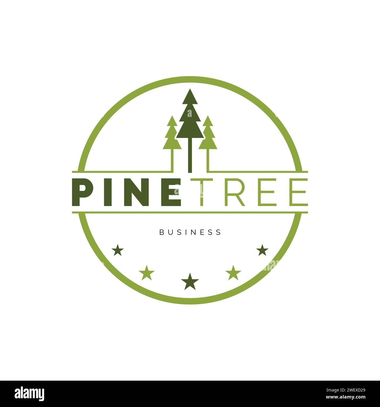 Pine tree icon logo hi-res stock photography and images - Alamy