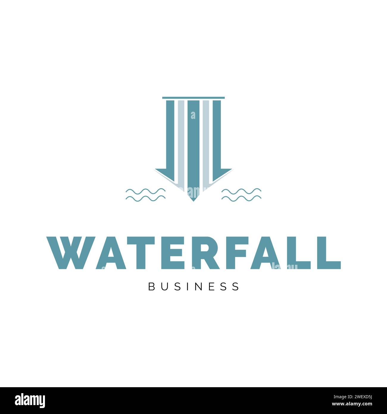 Flowing waterfall aqua water Cut Out Stock Images & Pictures - Alamy