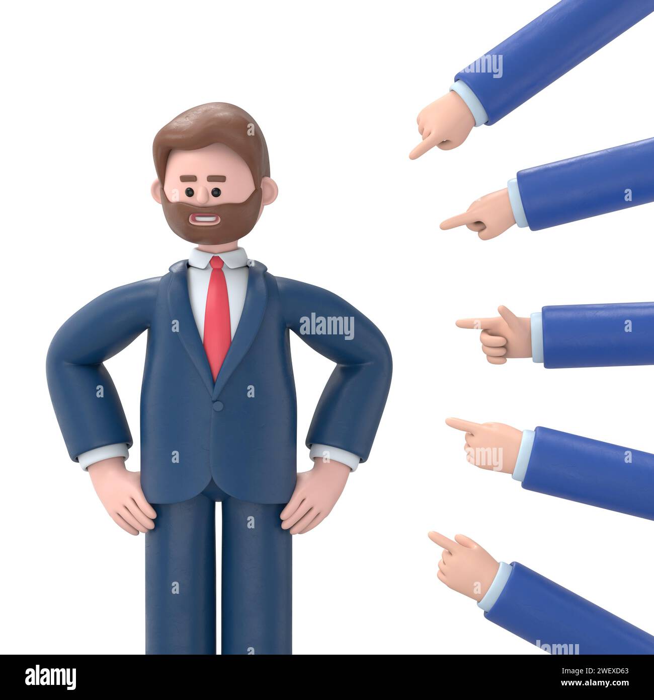Cartoon boy pointing hands hi-res stock photography and images - Alamy