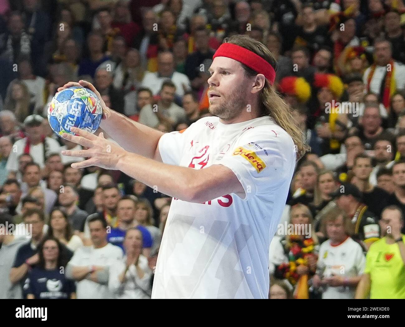 Mikel Hansen of Denmark during the Men's EHF Euro 2024, Semi Finals ...