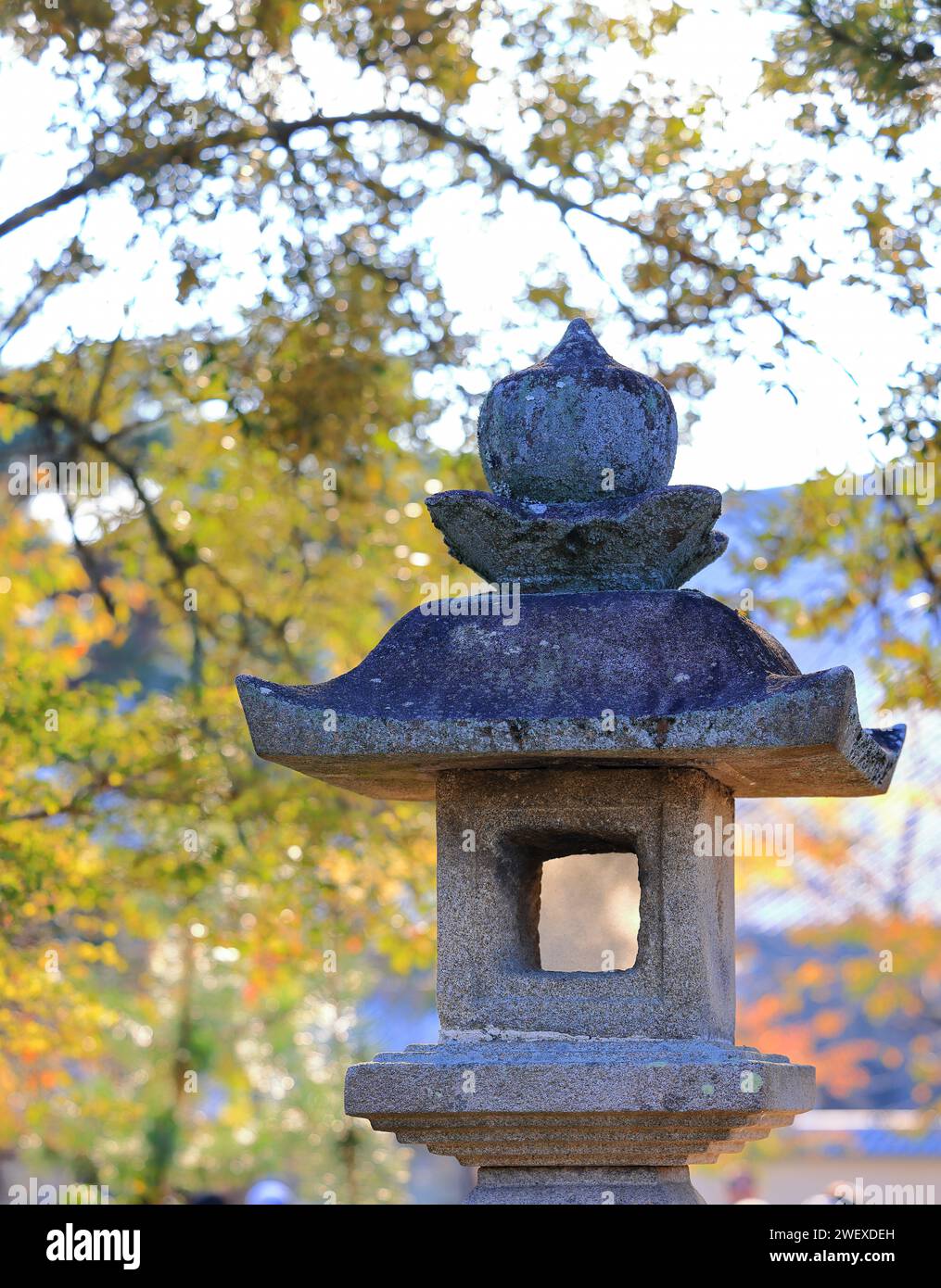 Old japanese garden stone lantern hi-res stock photography and images ...