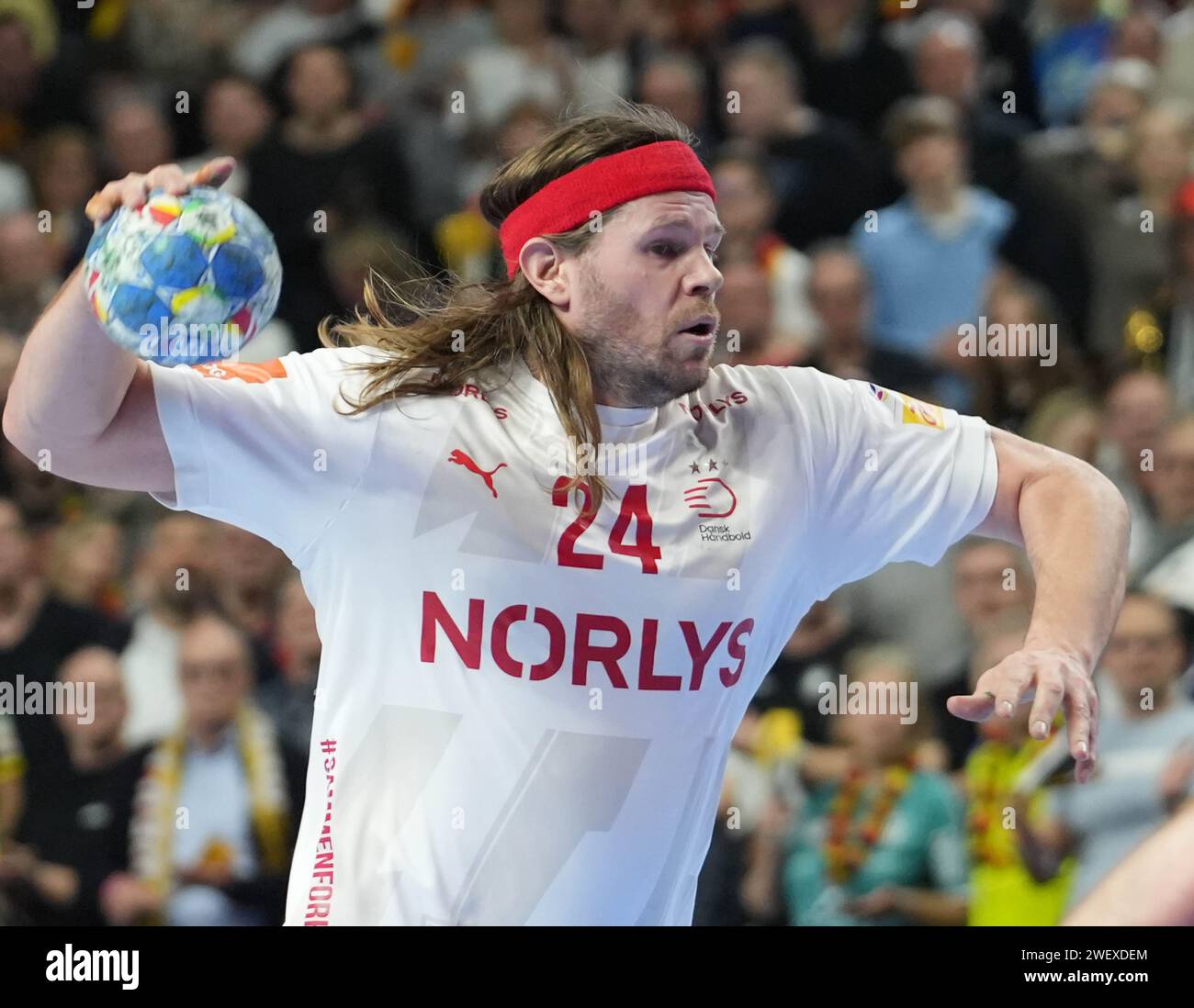 Mikel Hansen of Denmark during the Men's EHF Euro 2024, Semi Finals ...