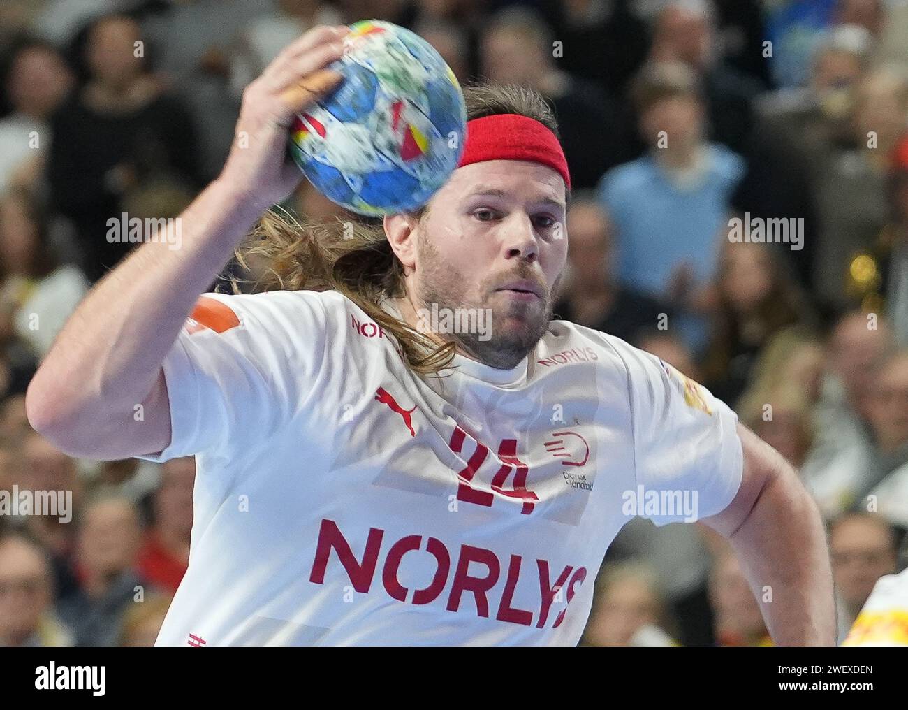 Mikel Hansen of Denmark during the Men's EHF Euro 2024, Semi Finals ...