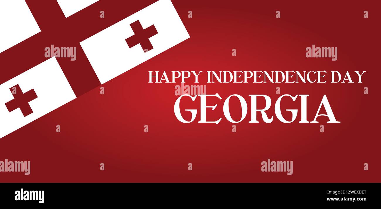 Happy Independence Day Georgia text illustration design Stock Vector ...