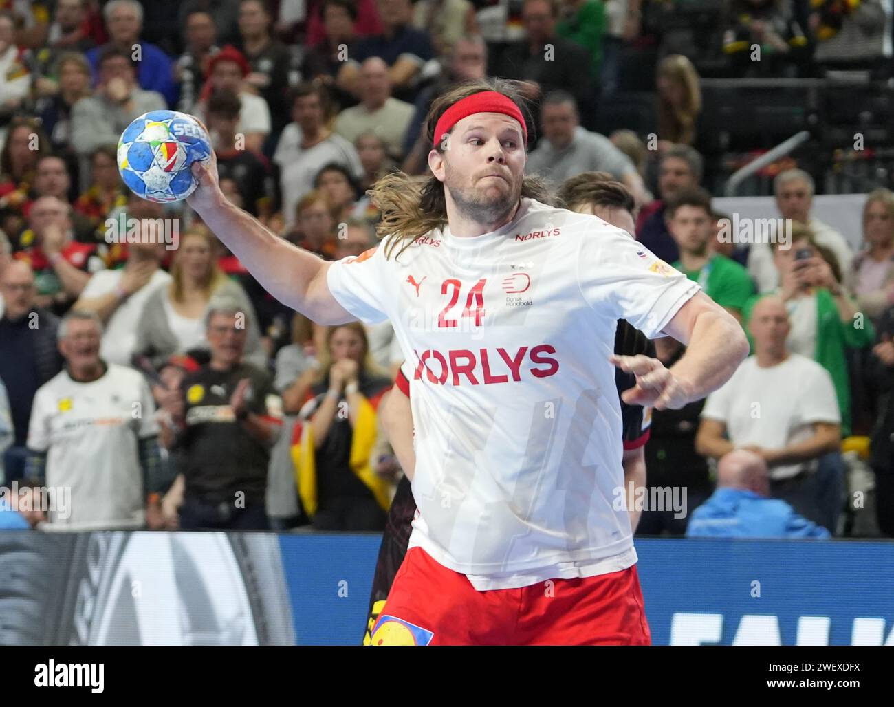 Mikel Hansen of Denmark during the Men's EHF Euro 2024, Semi Finals ...