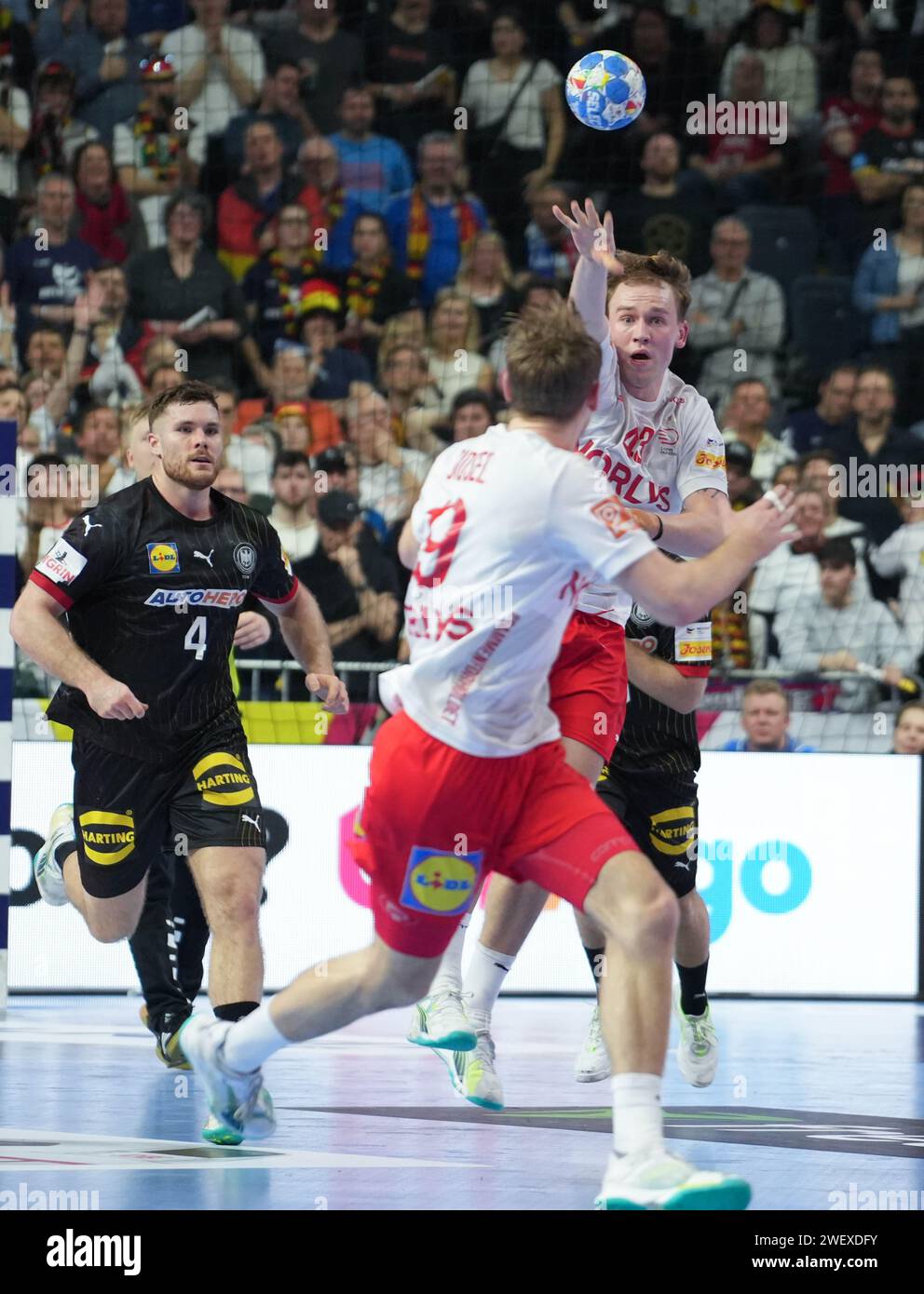 Simon Bogetoft Pytlick of Denmark during the Men's EHF Euro 2024, Semi ...