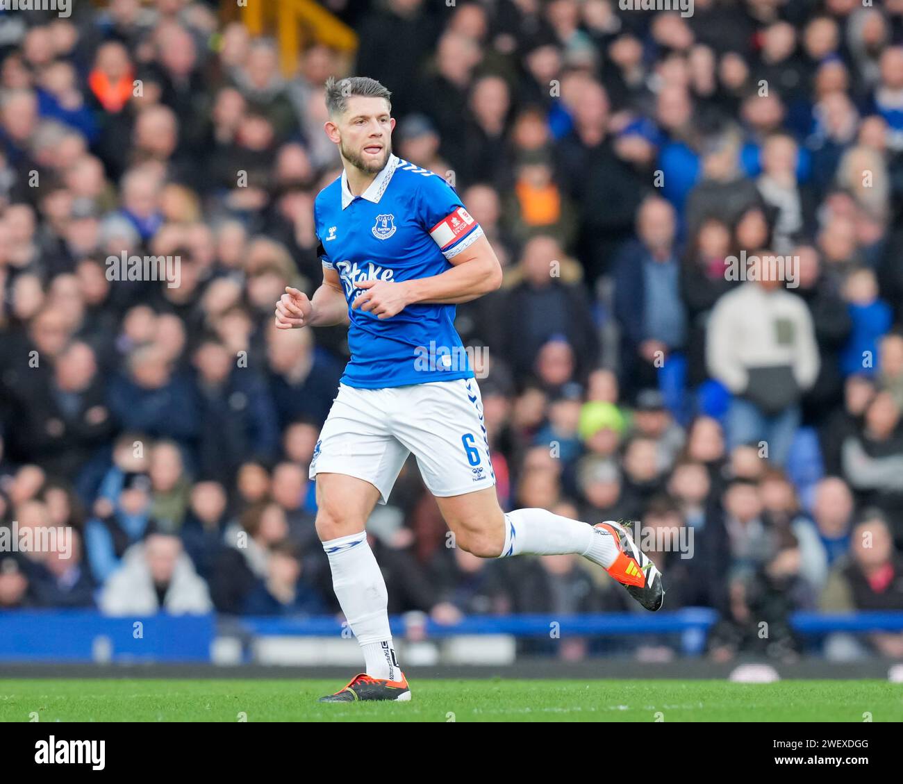 James Tarkowski of Everton, during the Emirates FA Cup Fourth Round ...