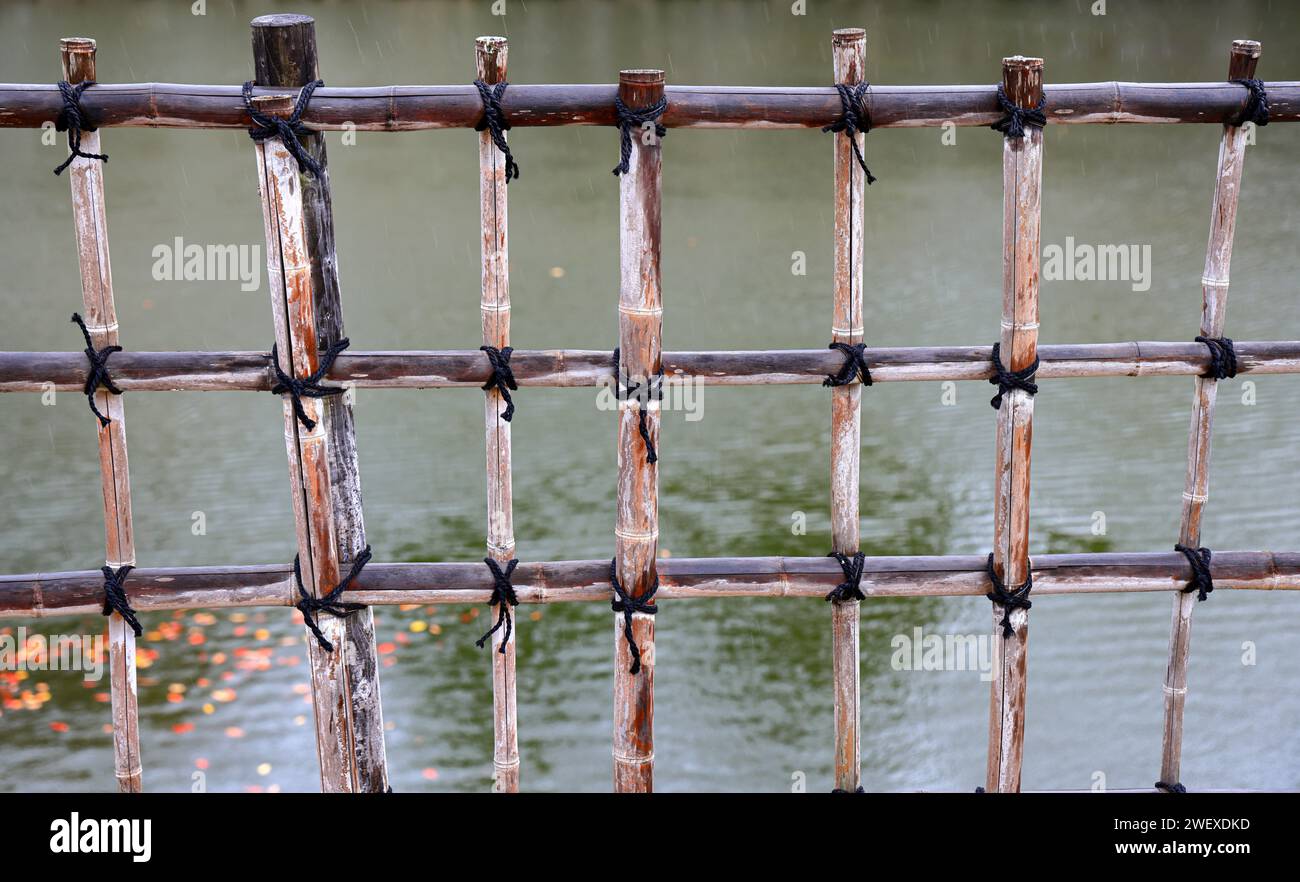 japanese traditional style bamboo fence panel Stock Photo - Alamy