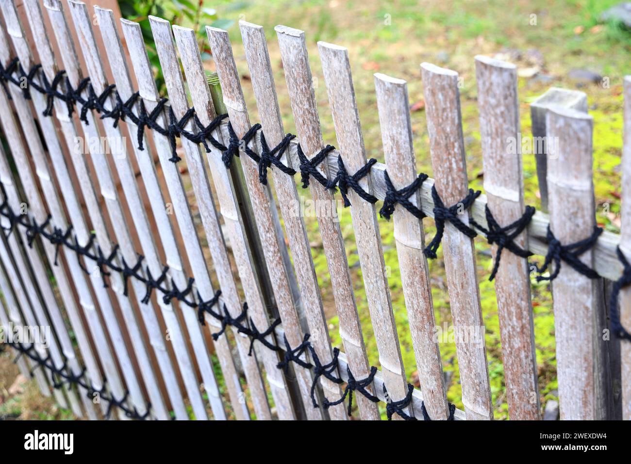 japanese traditional style bamboo fence panel Stock Photo - Alamy