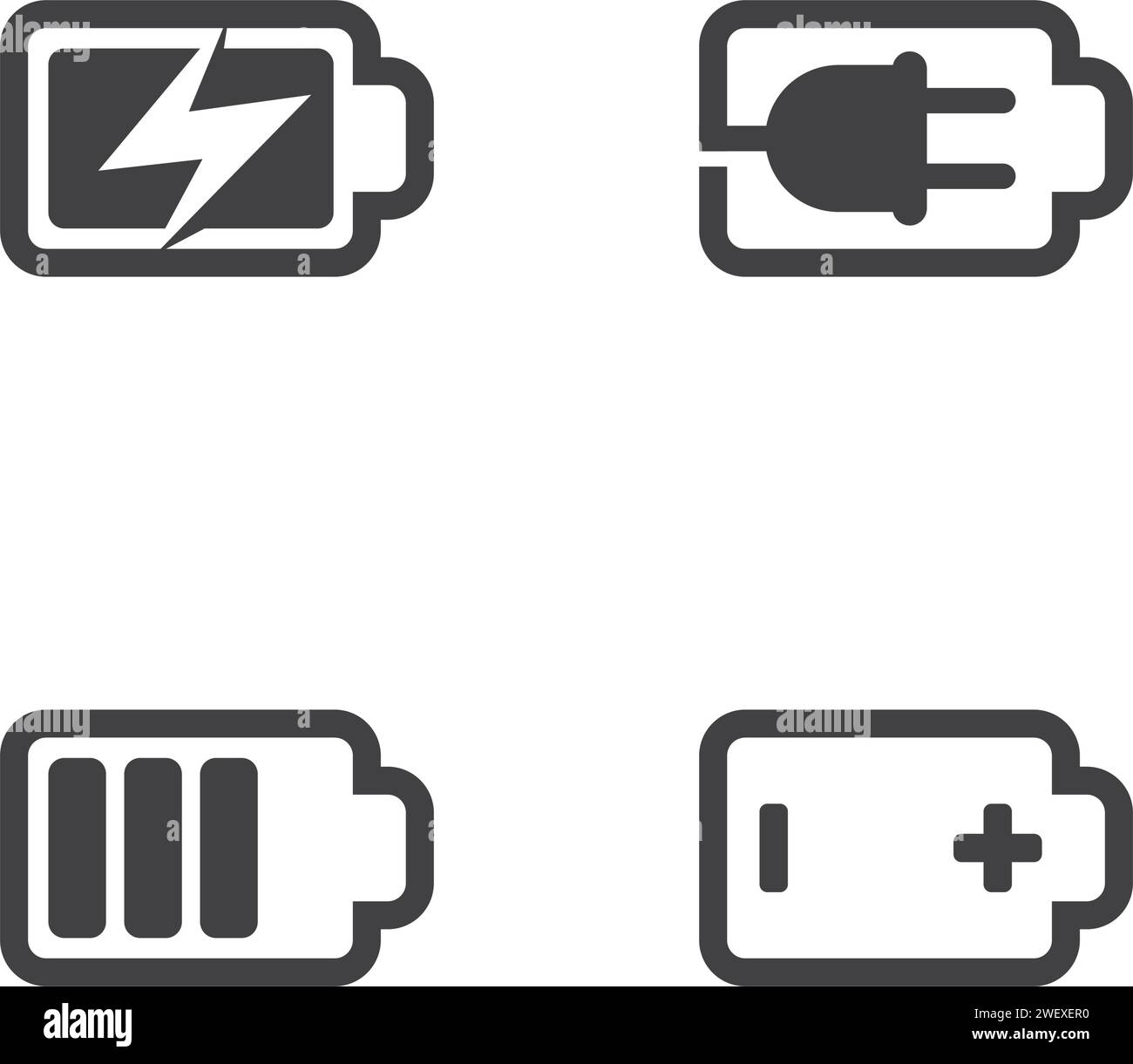battery icon illustration design template Stock Vector Image & Art - Alamy