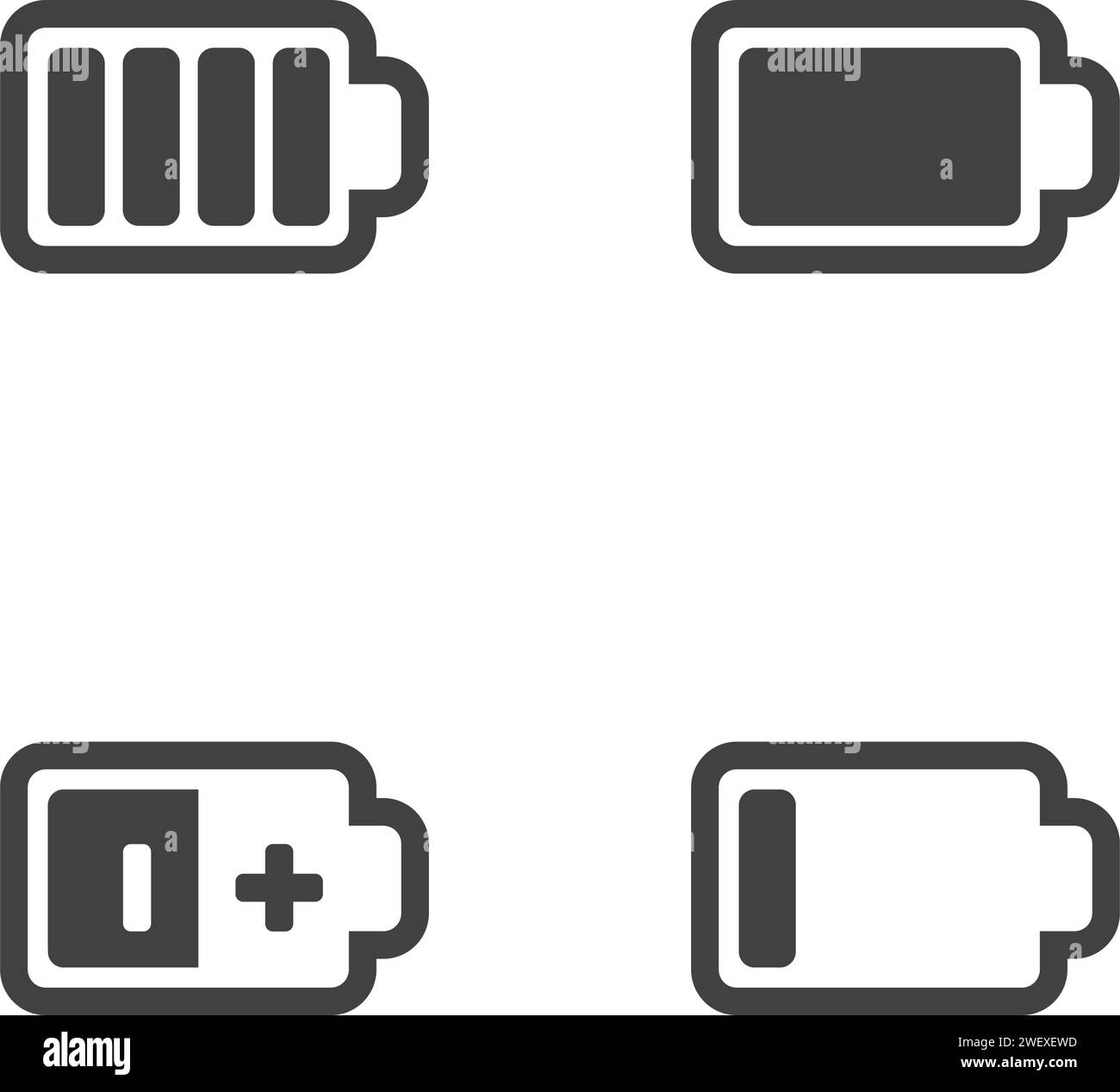 Battery indicator icon vector vectors Cut Out Stock Images & Pictures ...