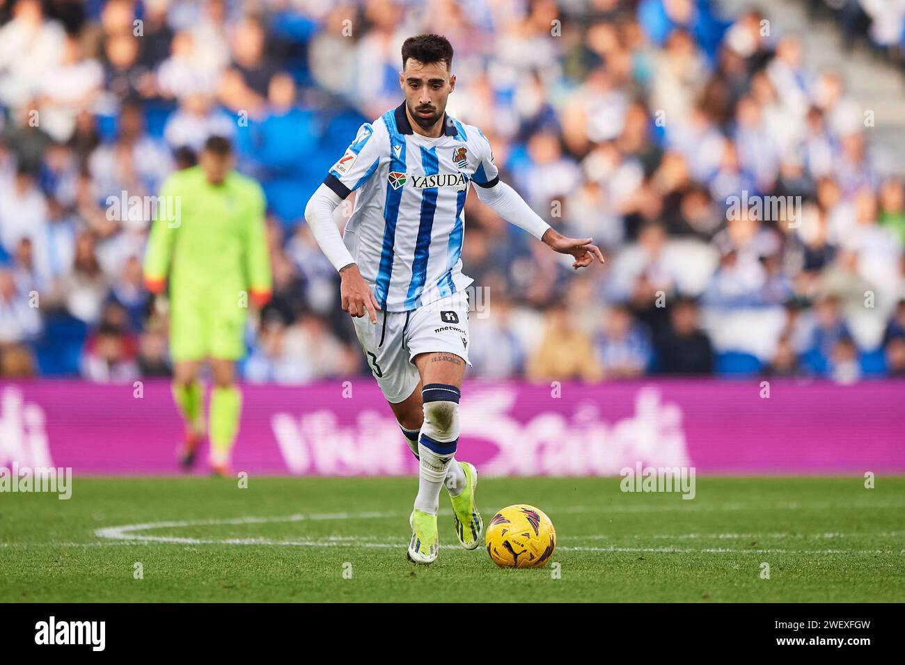 Brais Mendez of Real Sociedad in action during the LaLiga EA Sports ...