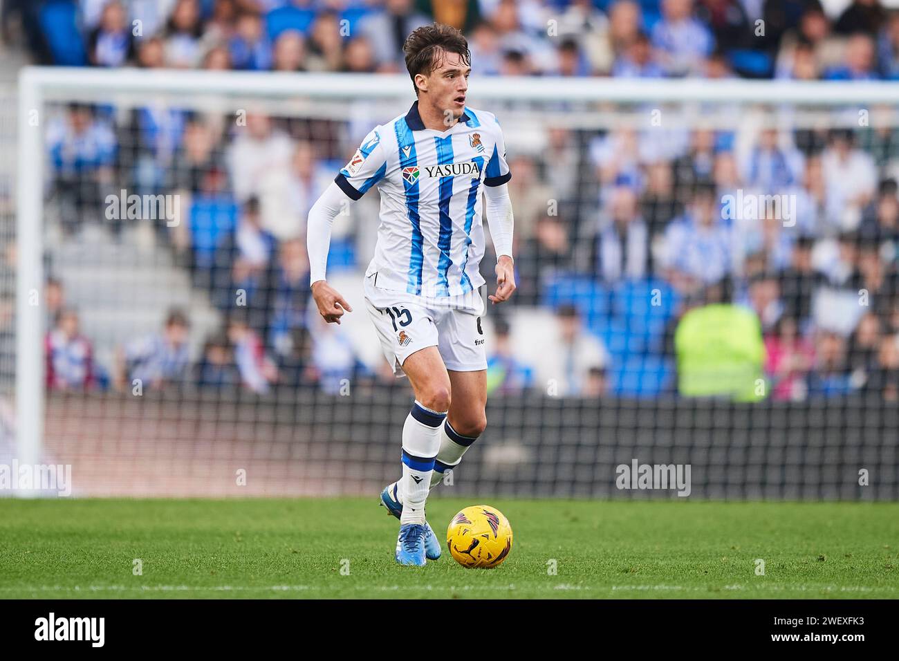 Urko Gonzalez de Garate of Real Sociedad reacts during the LaLiga EA ...