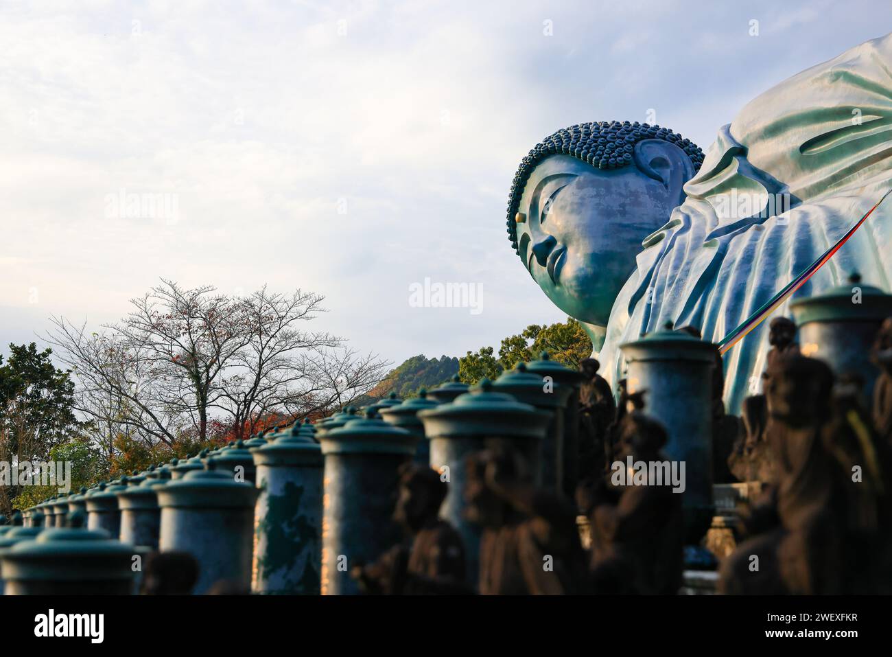 The largest reclining bronze Buddha statue in the world at nanzo-in ...