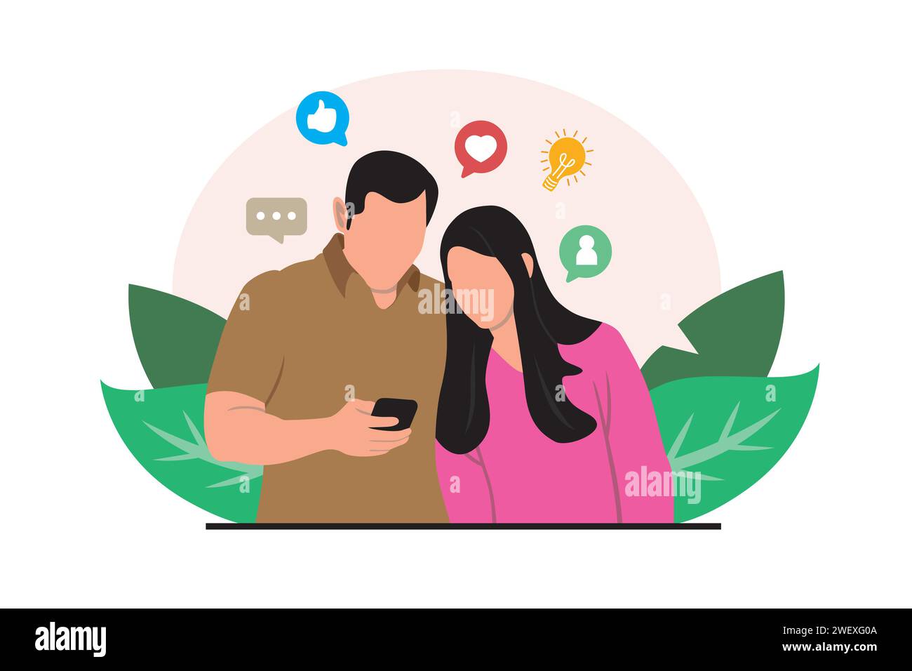 Social media addiction art Stock Vector Images - Alamy
