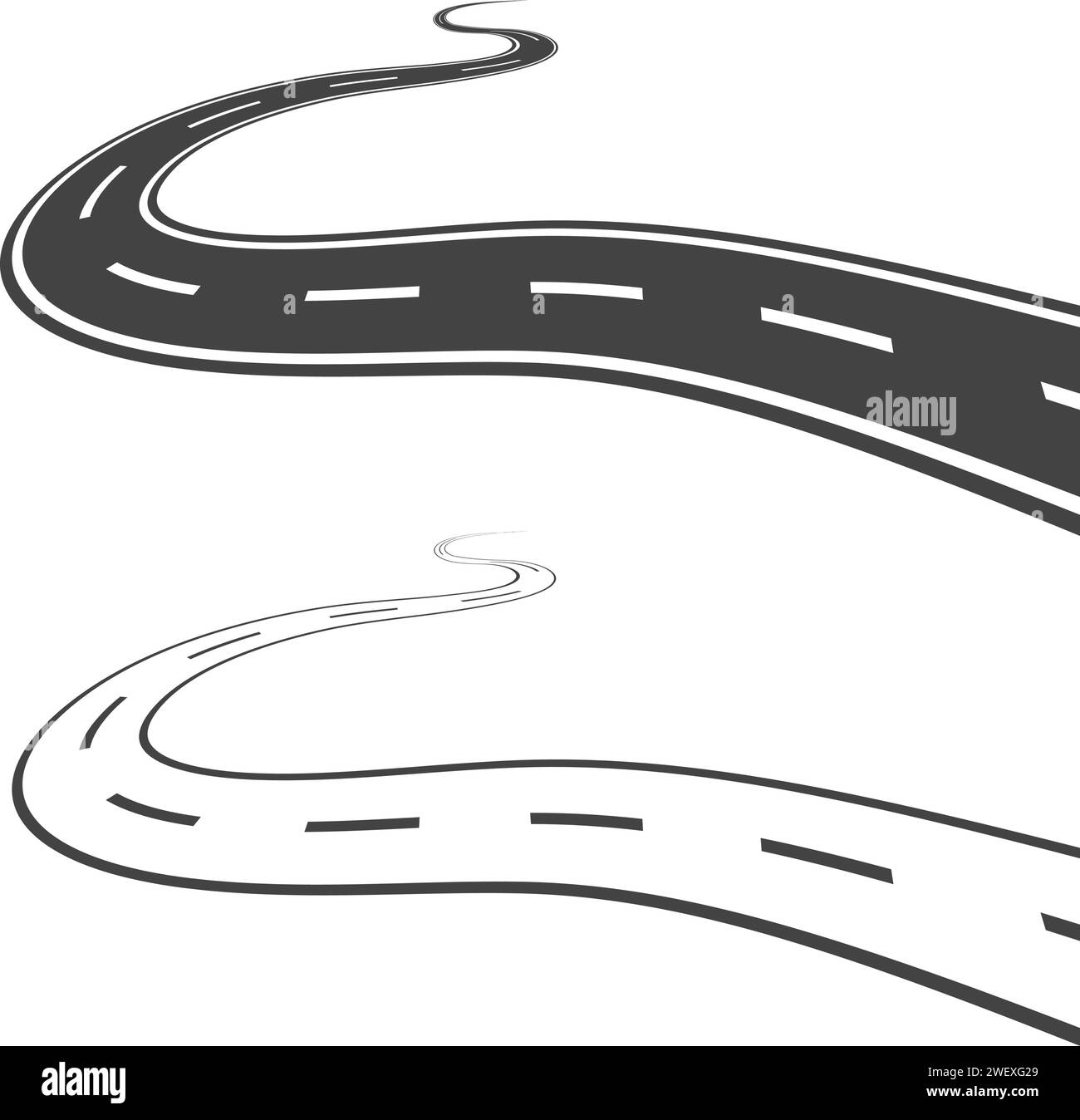 Horizon road illustration Black and White Stock Photos & Images - Alamy