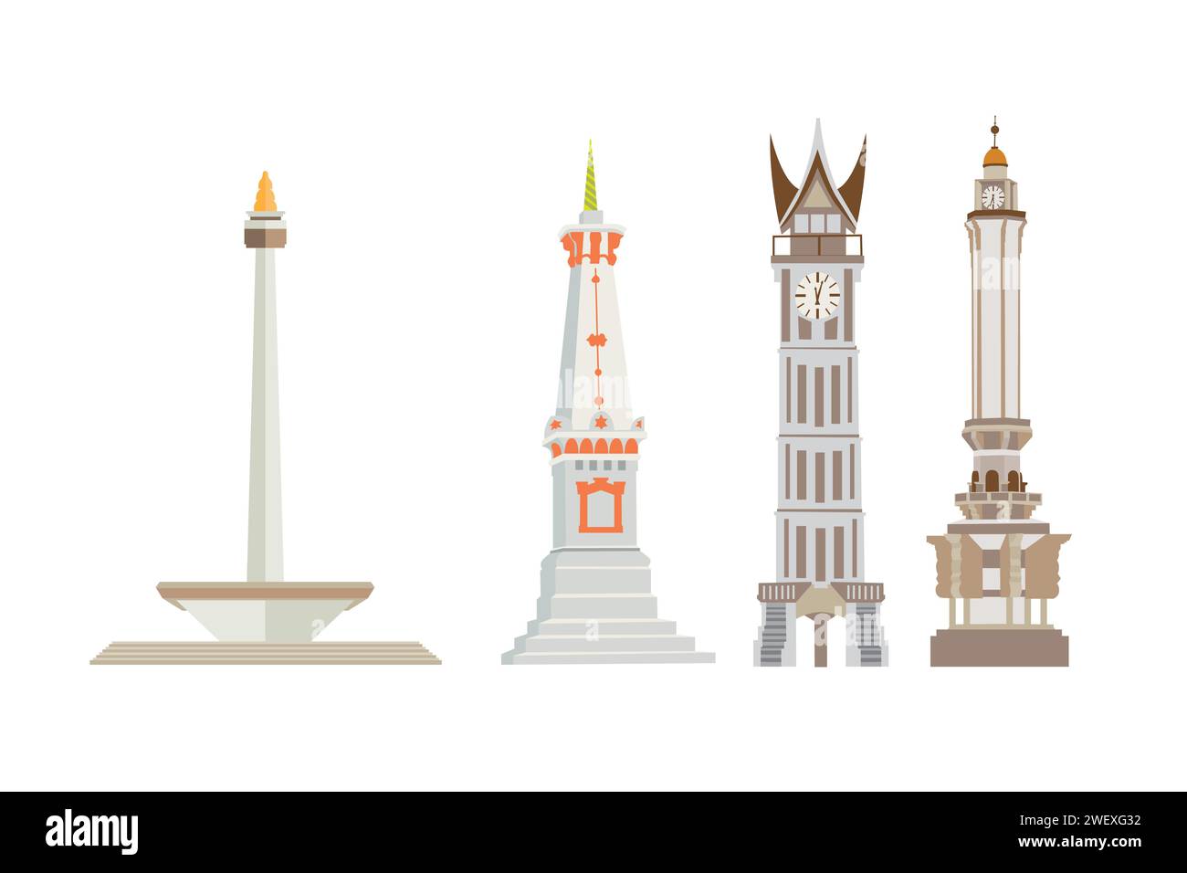 Famous landmarks sticker Stock Vector Images - Alamy