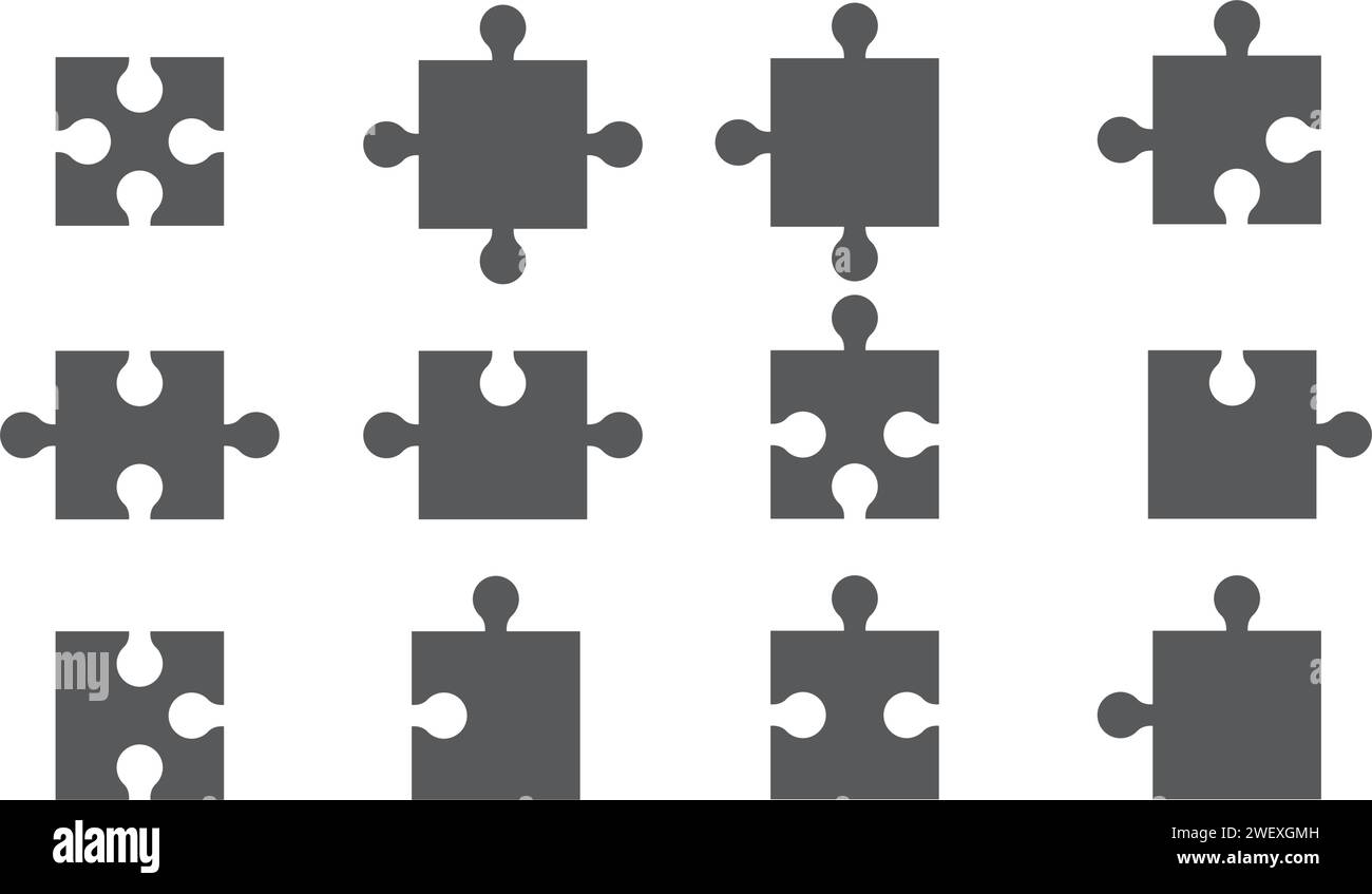 Flat design puzzle collaboration Stock Vector Images - Alamy