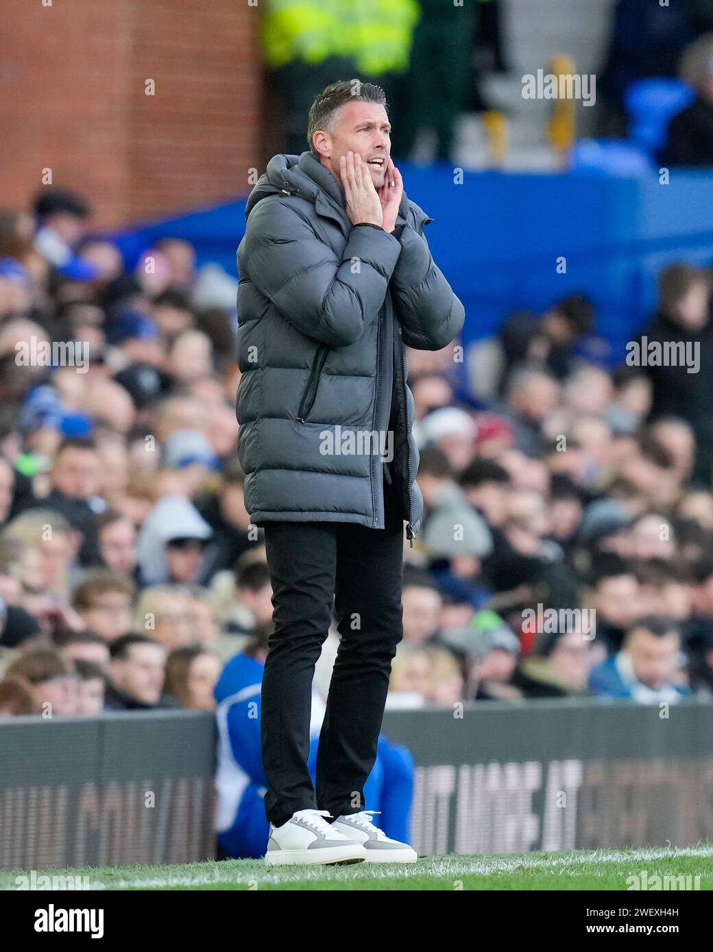 Rob Edwards manager of Luton Town, during the Emirates FA Cup Fourth ...