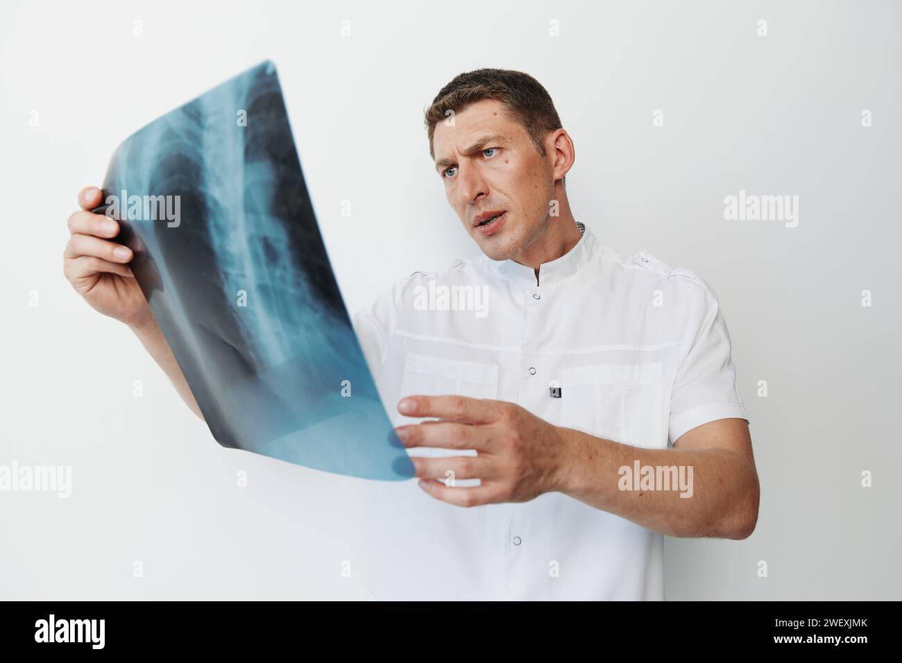 Scan man physician exam injury clinical ray Stock Photo - Alamy