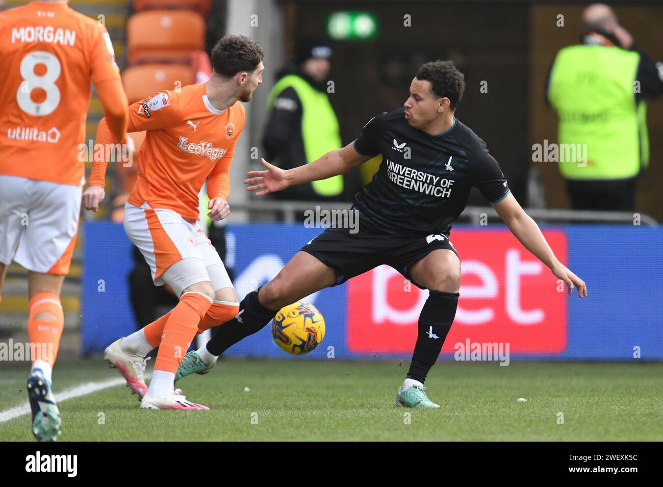 Blackpool, England. 27th Jan 2024. Ramarni Edmonds-Green of Charlton ...