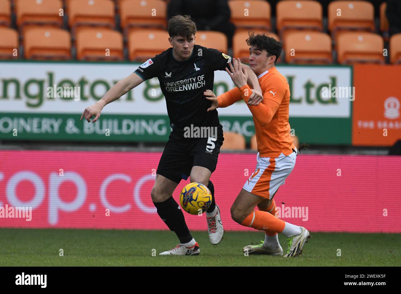 Blackpool, England. 27th Jan 2024. Lucas Ness of Charlton Athletic is ...