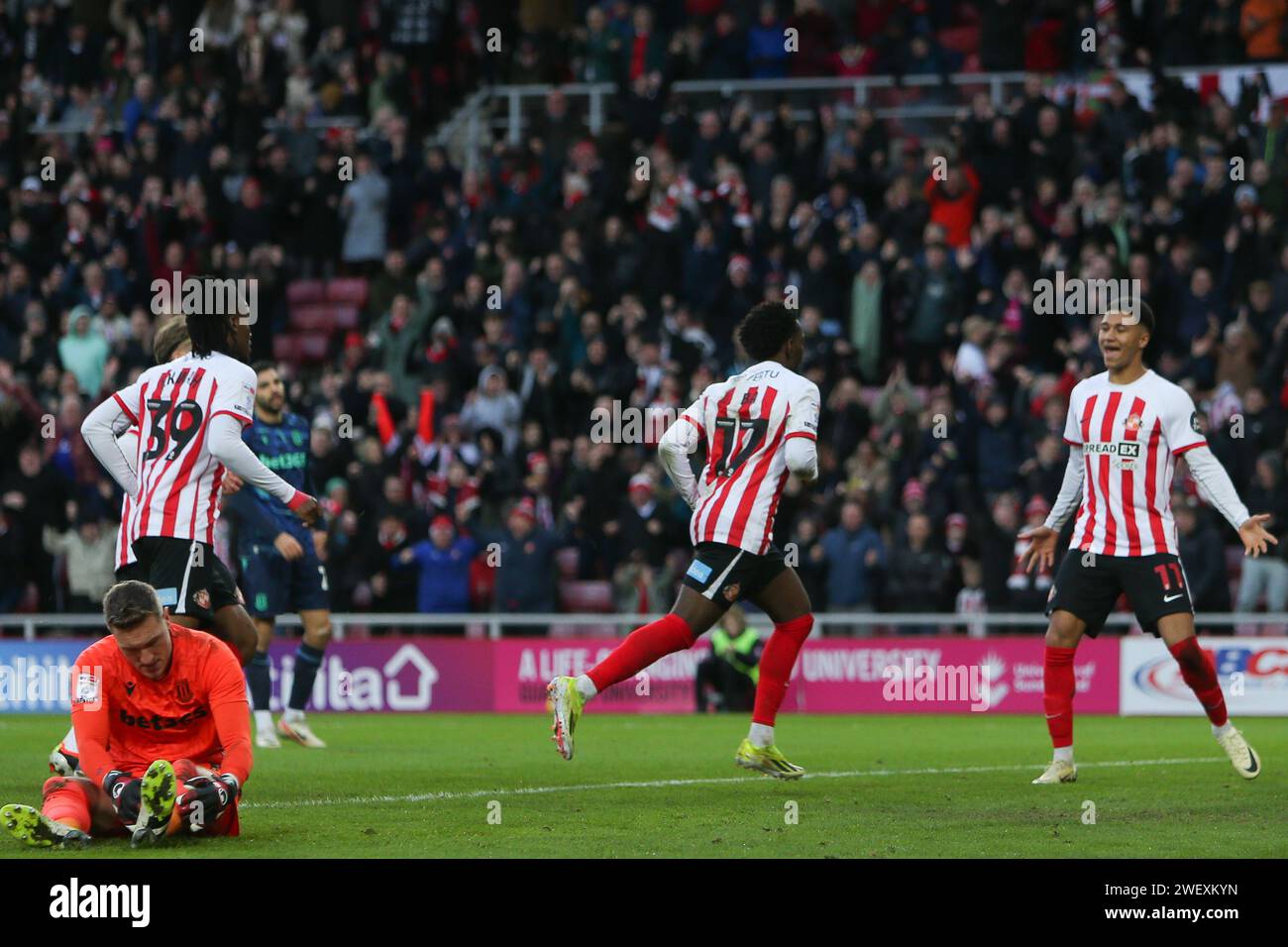 Sunderland's Abdoullah Ba celebrates Sunderland's second goal during ...