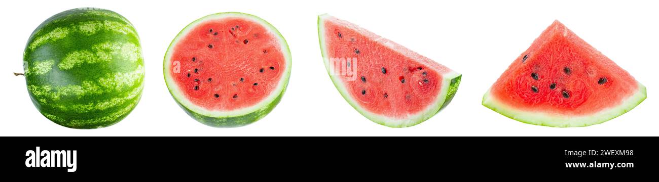 Collection watermelon isolated on white background. Watermelon berry ...