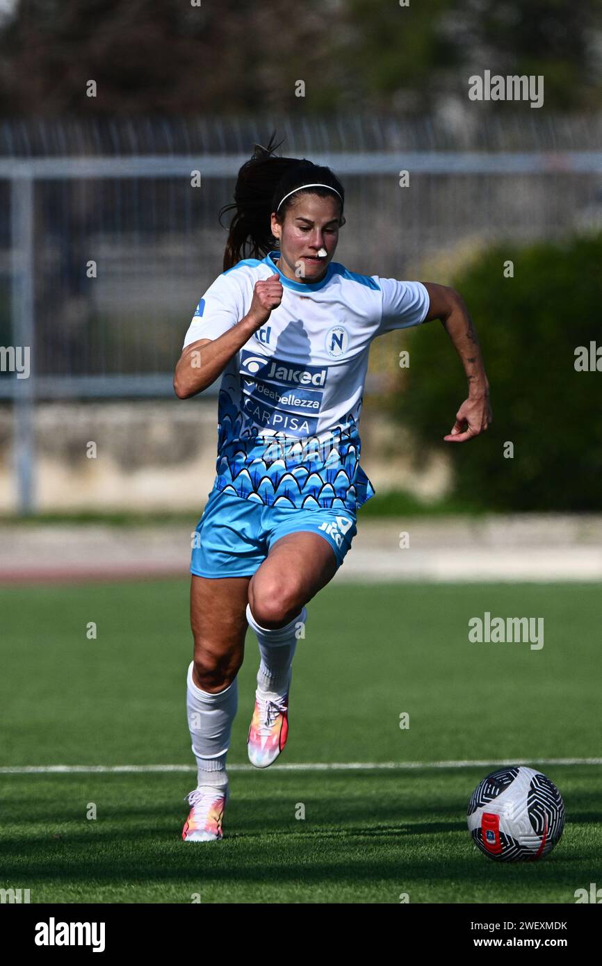 Cercola, Italy. 27th Jan 2024. Elisa del Estal of Napoli femminile in ...