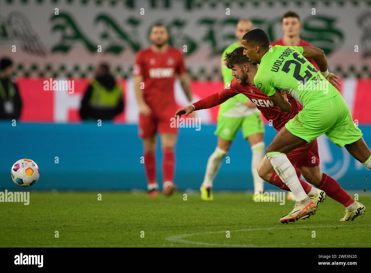 Wolfsburg, Germany. 27th Jan, 2024. Soccer, Bundesliga, VfL Wolfsburg ...