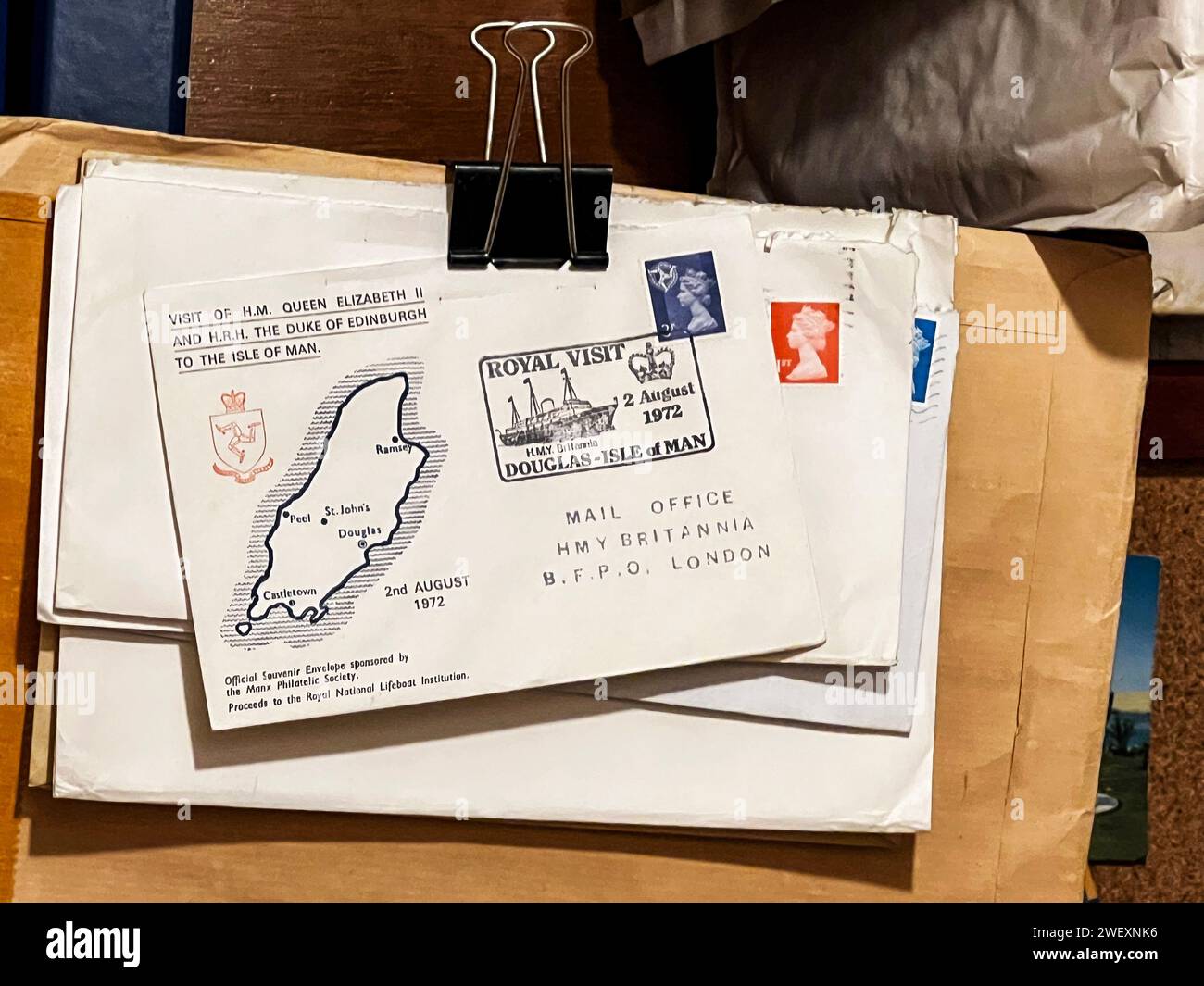 Mail Room Her Majesty's Yacht Britannia Stock Photo - Alamy