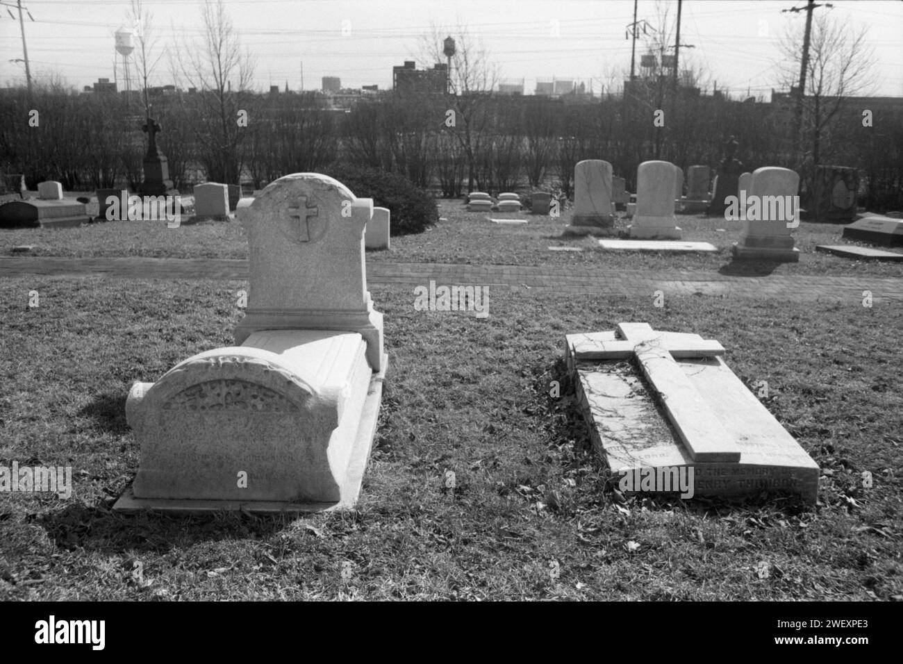 Cemetery, Philadelphia, USA, 1976 Stock Photo - Alamy
