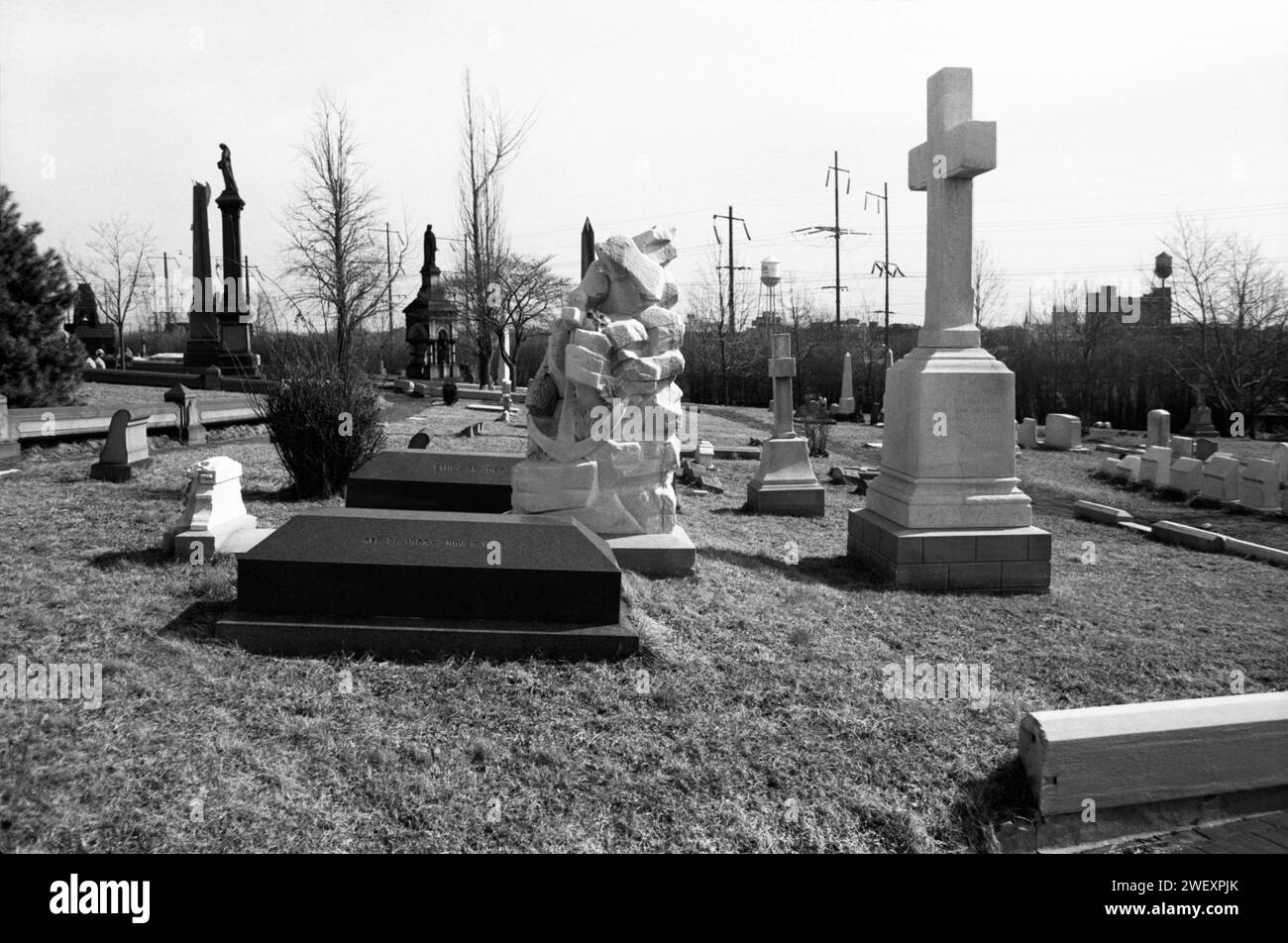 Cemetery, Philadelphia, USA, 1976 Stock Photo - Alamy
