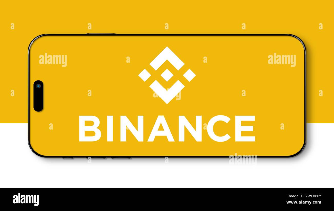 Istanbul, Turkey - 25 January 2024: Binance brand logo on smartphone ...