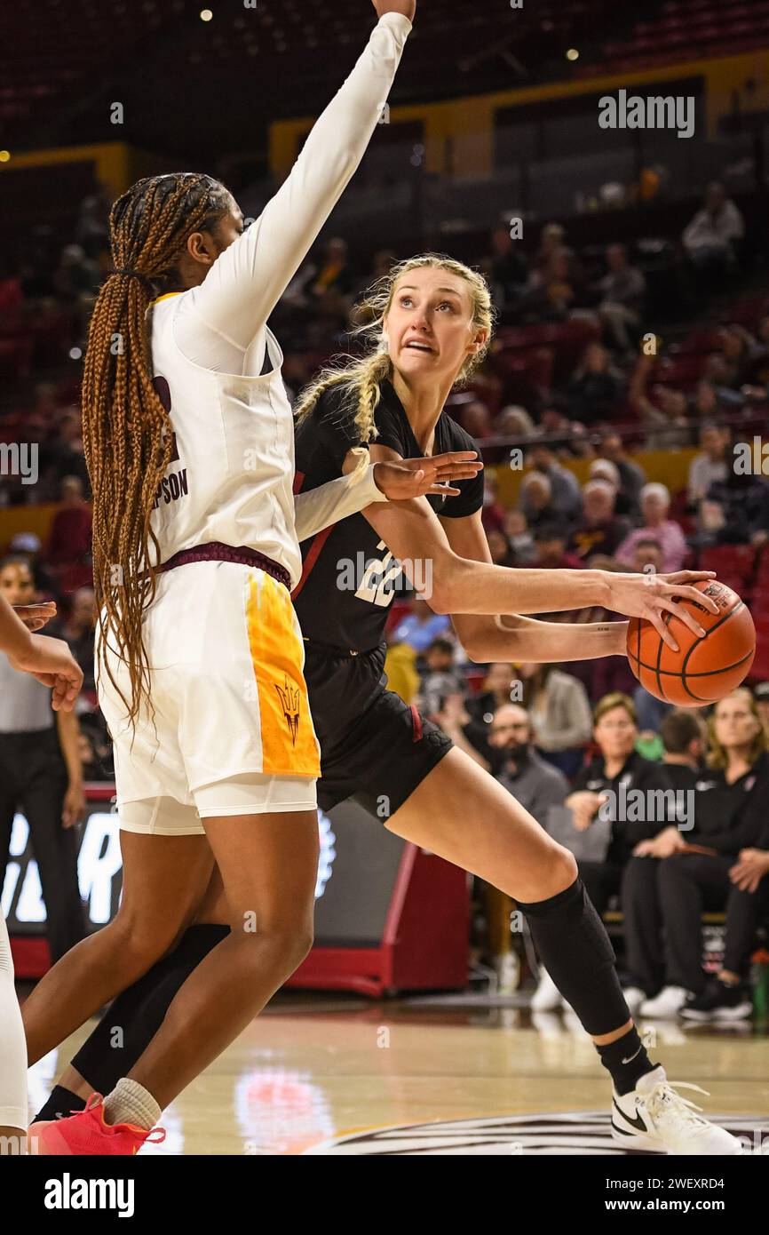 Stanford Cardinal forward Cameron Brink (22) attempts a shot in the ...