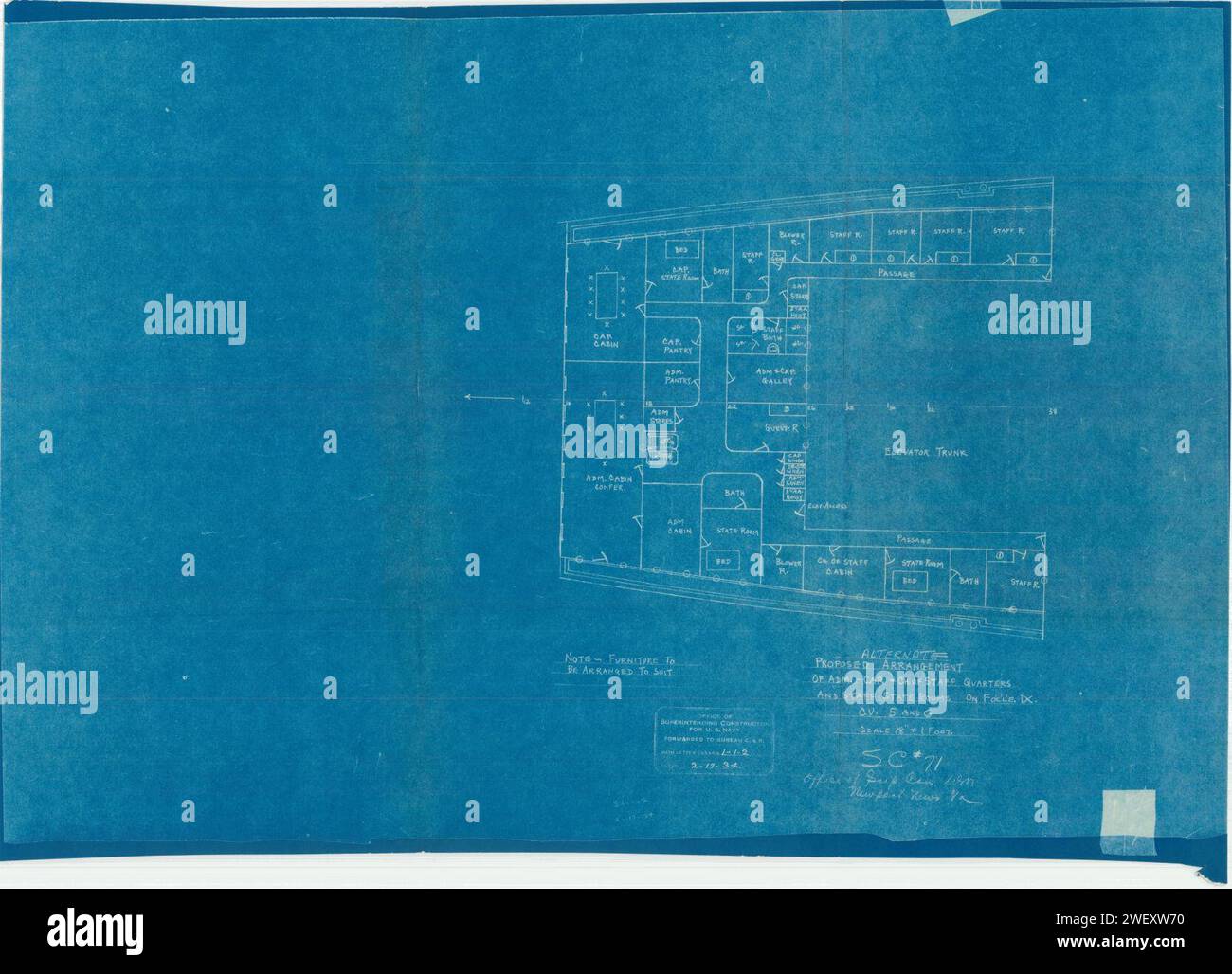Alternate Proposed Arrangement of Adm.-Cap.-Ch. of Staff Quarters Stock ...