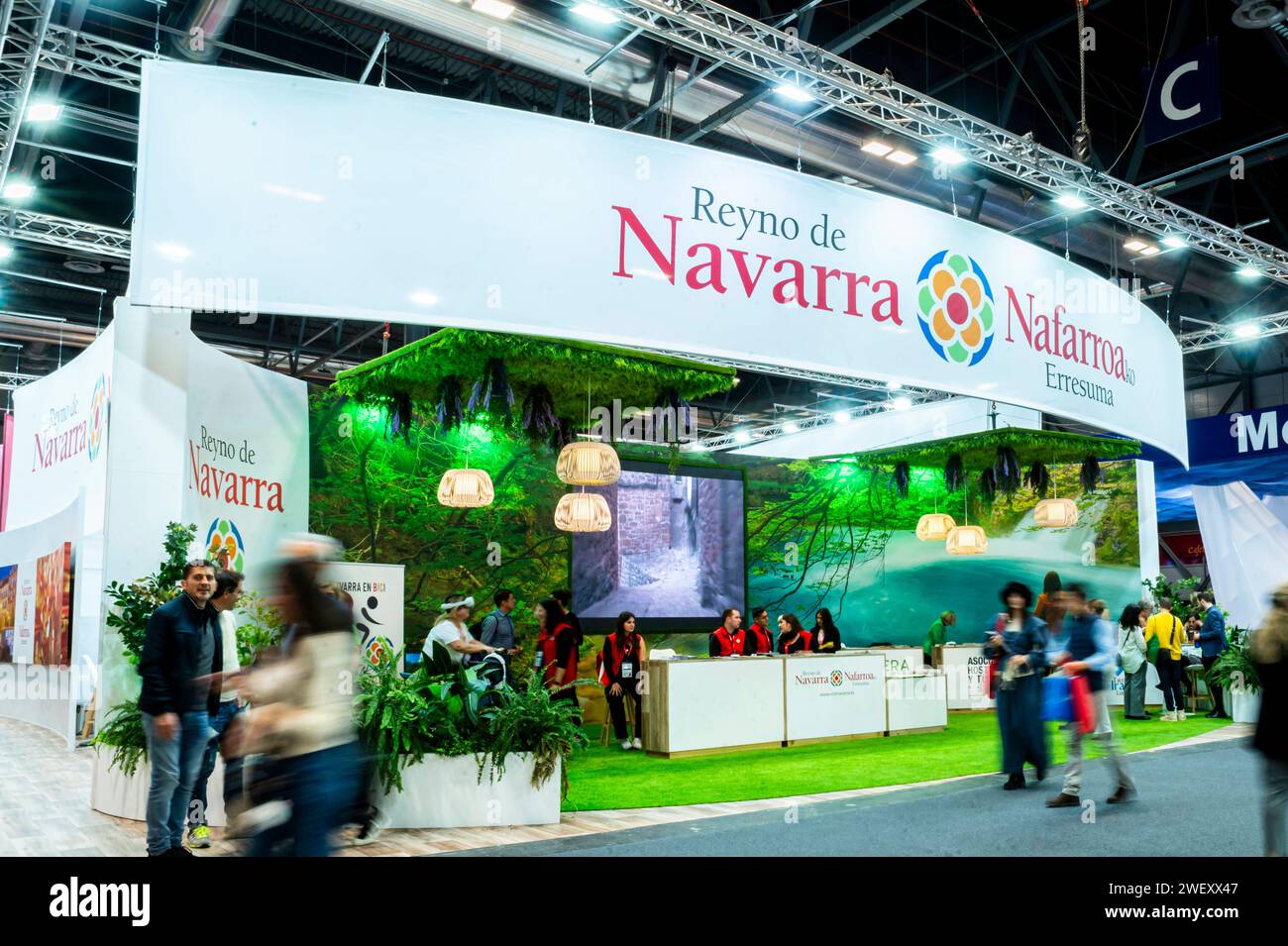 Fitur 2024: Spanish Communities pavilions A general view of the Navarra ...