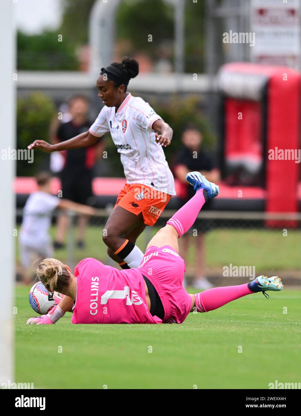 Bossley Park, Australia. 27th Jan, 2024. Kaylie Ann Collins (bottom) of ...