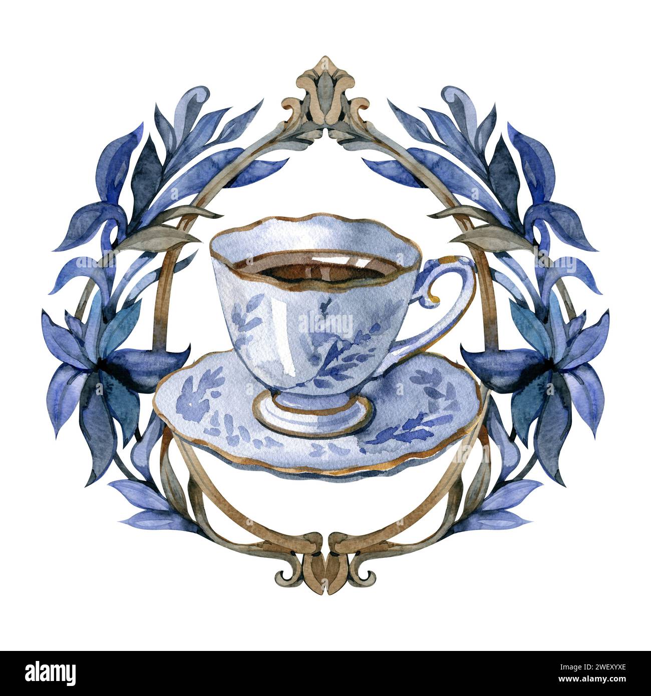 Vintage Tea Cup Background